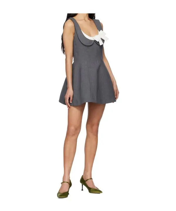 SHUSHU/TONG Side Bow A-line Mini Dress