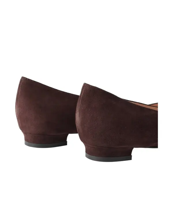 Manolo Blahnik Suede Ballet Flats - Black