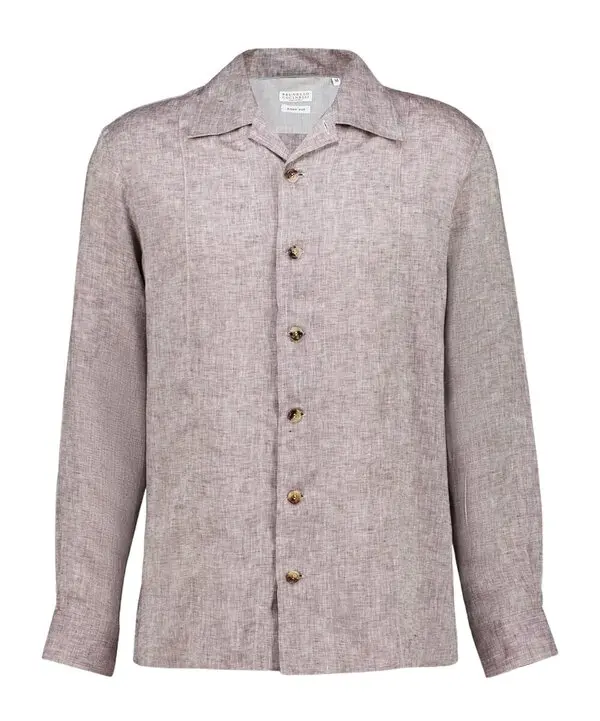 Brunello Cucinelli Crête Detailed Easy Fit Shirt