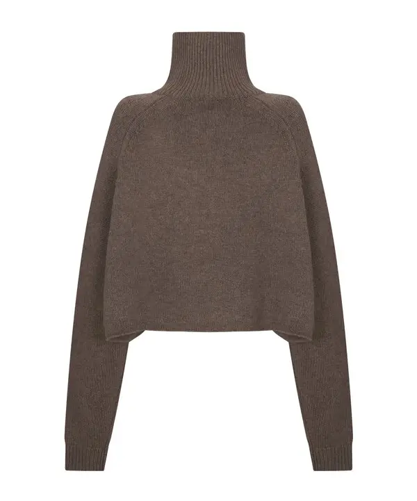 LISA YANG Roll-neck Long-sleeve Cropped Sweater