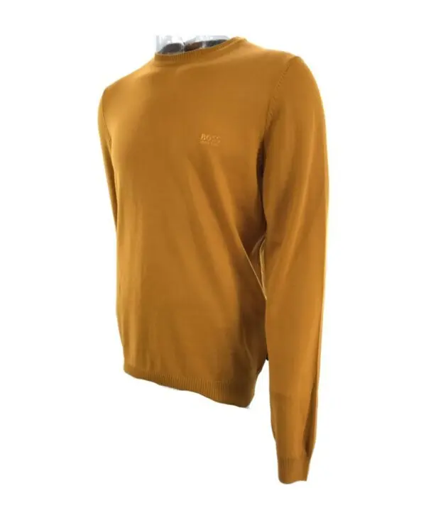Hugo Boss Round Neck Fine Knit Sweater - Orange