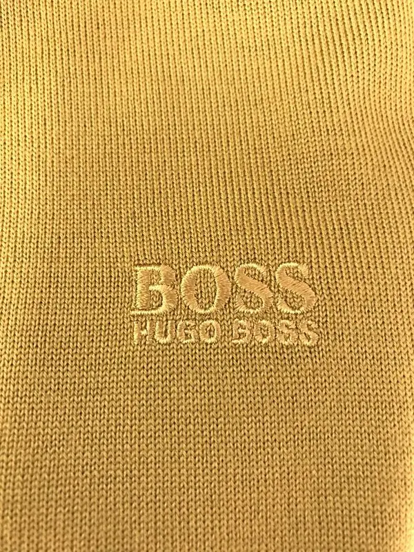Hugo Boss Round Neck Fine Knit Sweater - Orange