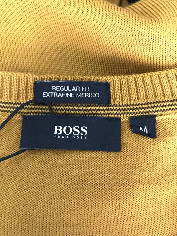 Hugo Boss Round Neck Fine Knit Sweater - Orange