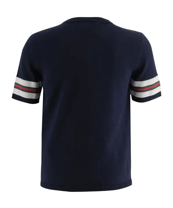 Gucci Crewneck T-shirt With Contrasting Sleeve Stripes