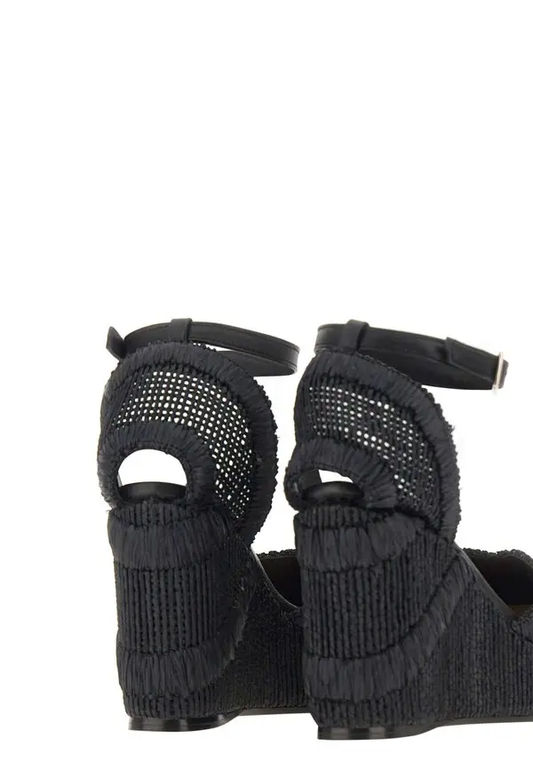 CastaÑer Charmie Ankle-strap Platform Espadrilles - Black