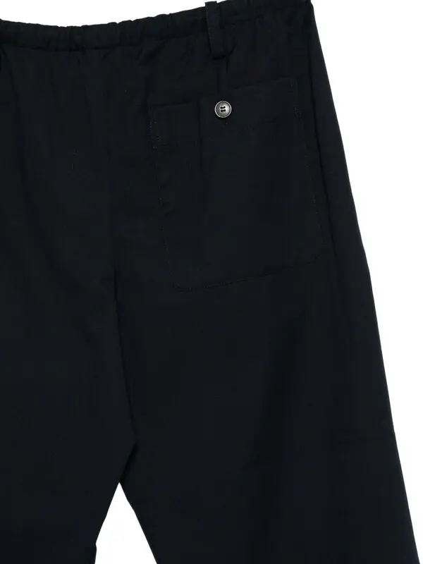 Dries Van Noten Straight Leg Cotton Wool Pants