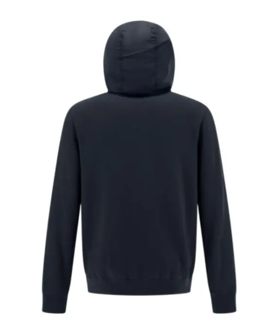 Herno Zip-up Hooded Drawstring Jacket - Black