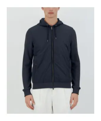 Herno Zip-up Hooded Drawstring Jacket - Black