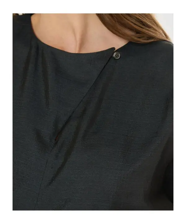 Soeur Ella V-neck Midi Dress - Black