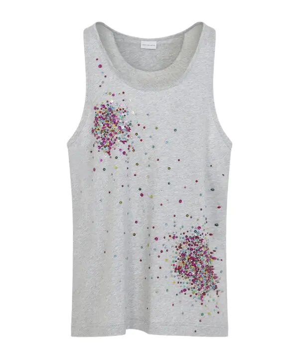 Dries Van Noten Sequin Embellished Tank Top