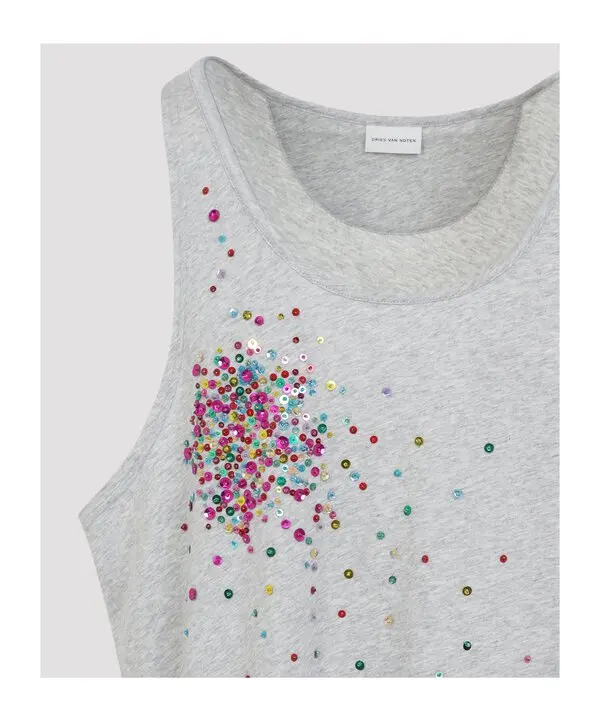 Dries Van Noten Sequin Embellished Tank Top