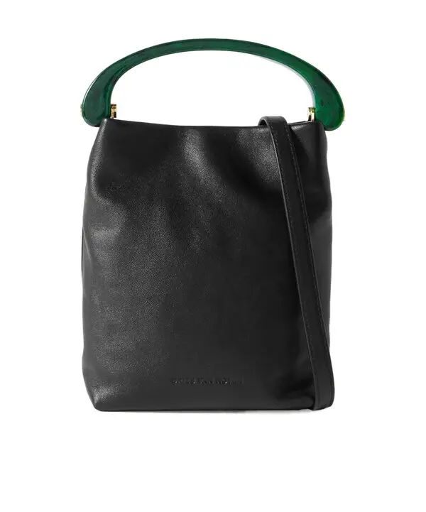 Dries Van Noten Micro Leather Tote Bag - Black