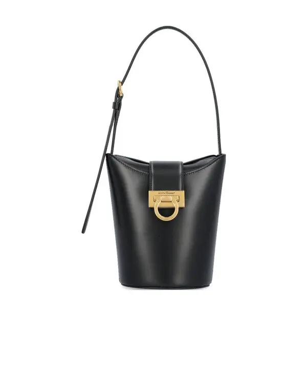 FERRAGAMO Trifolio Bucket Bag - Black