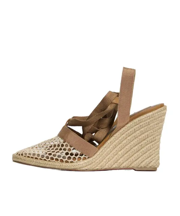 CHRISTIAN LOUBOUTIN Toleda Espadrille Wedge Sandals - Camel