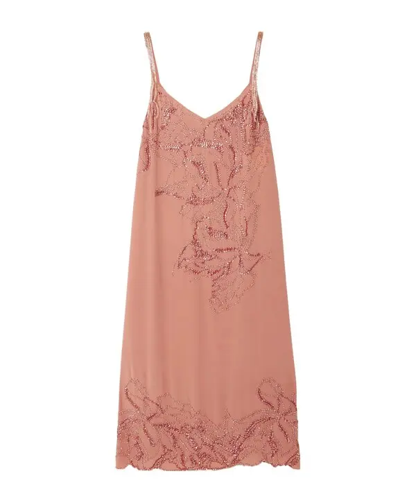 Dries Van Noten Sleeveless V-neck Embellished Dress