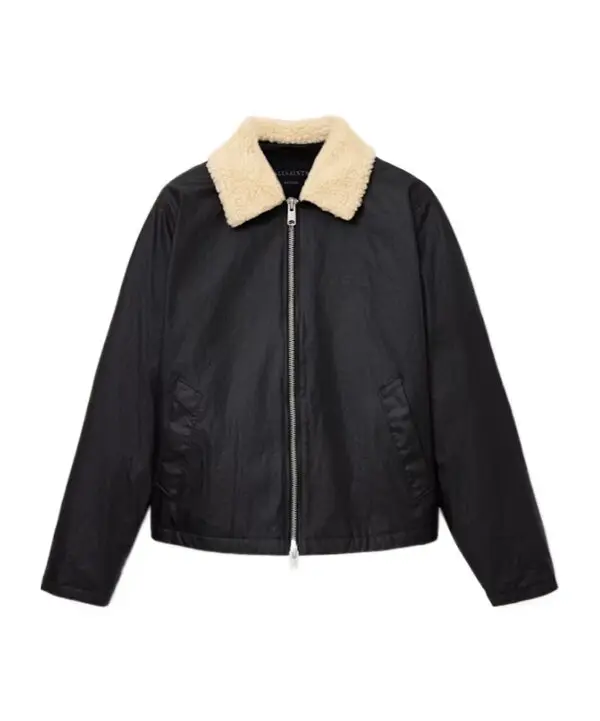 ALLSAINTS Boston Waxed Jacket With Removable Collar