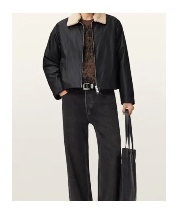 ALLSAINTS Boston Waxed Jacket With Removable Collar