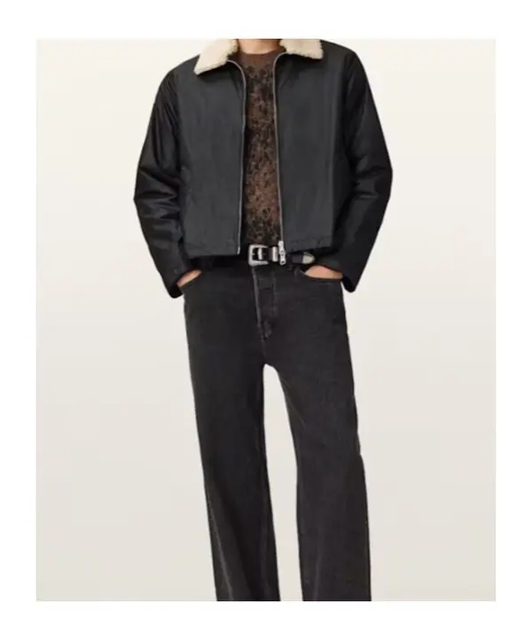 ALLSAINTS Boston Waxed Jacket With Removable Collar