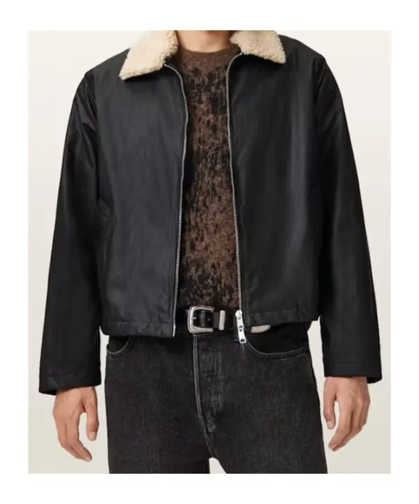 ALLSAINTS Boston Waxed Jacket With Removable Collar