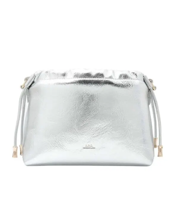 A.p.c. Ninon Mini Shoulder Bag - Argent