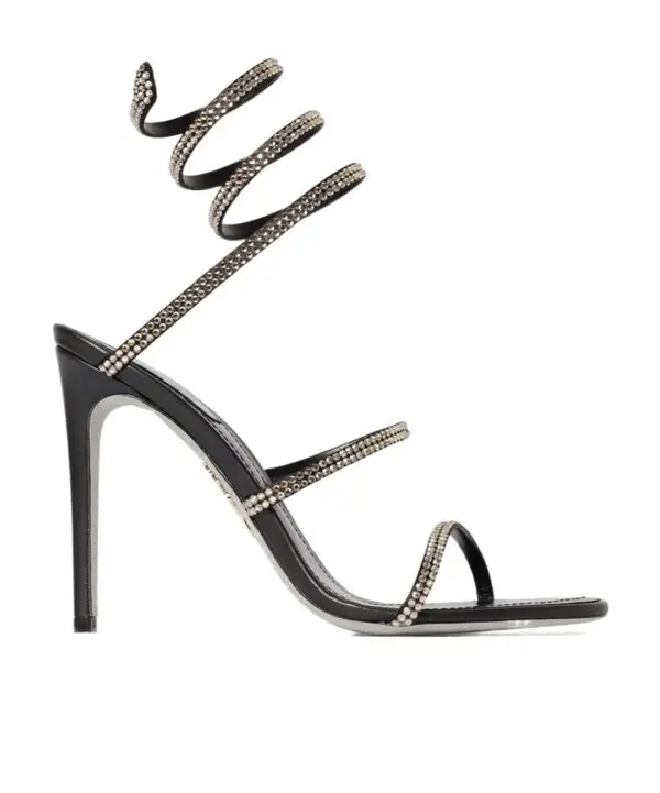 Rene Caovilla Cleo Aqua Sandals - Black