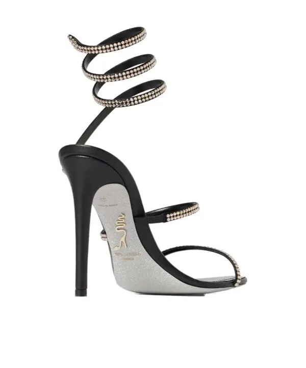 Rene Caovilla Cleo Aqua Sandals - Black