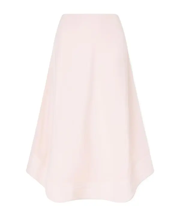 Stella McCartney Silk Crepe A-line Midi Skirt
