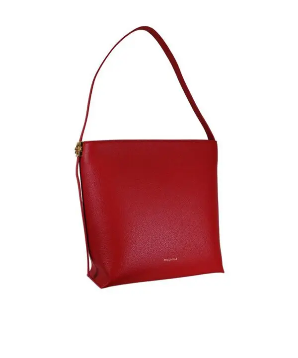 COCCINELLE C-me Logo Printed Hobo Bag - Red