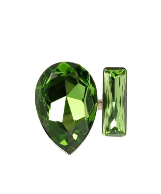 Dries Van Noten Gem Open Ring - Green