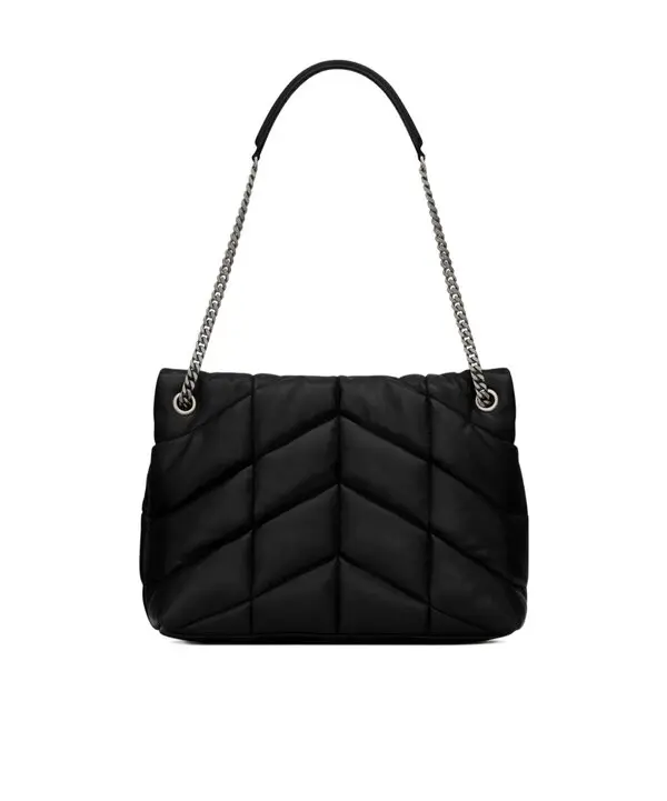 Saint Laurent Loulou Puffer Medium Shoulder Bag - Black