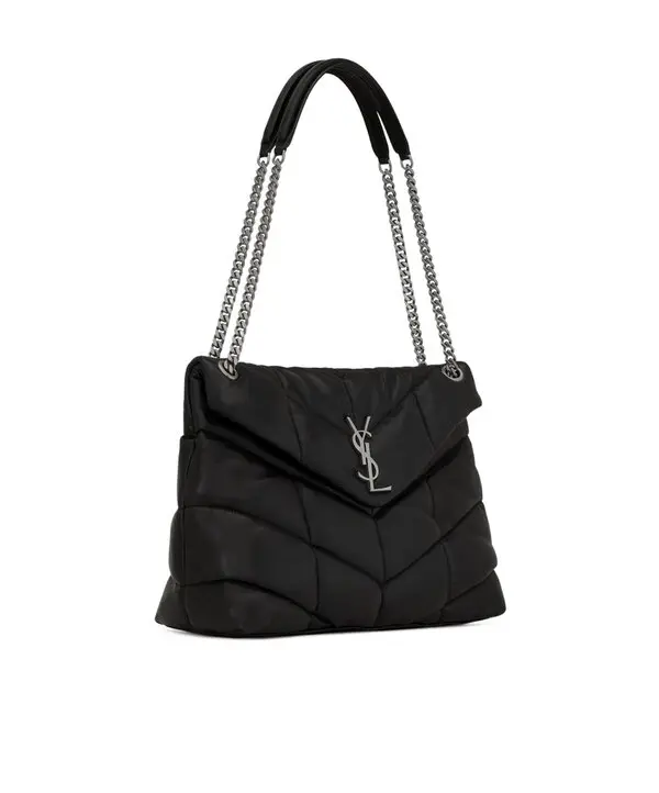Saint Laurent Loulou Puffer Medium Shoulder Bag - Black