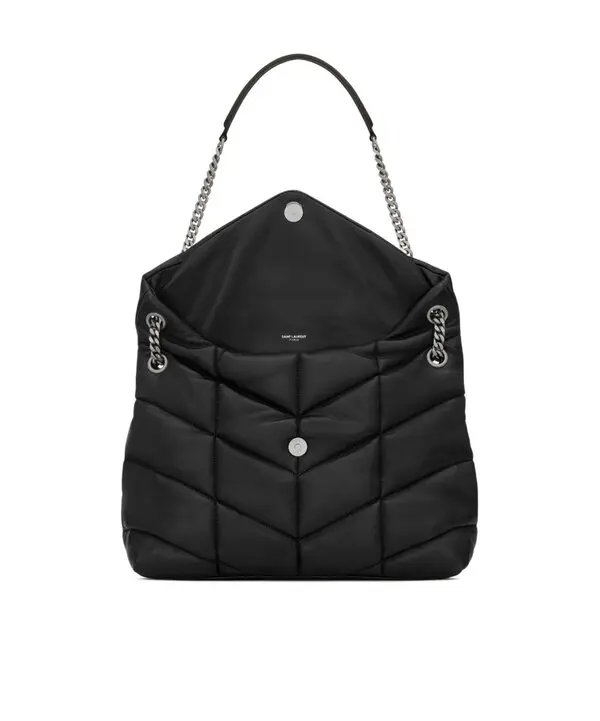 Saint Laurent Loulou Puffer Medium Shoulder Bag - Black