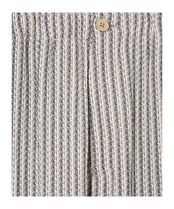 Emporio Armani 3d Striped Jacquard Fabric Trousers