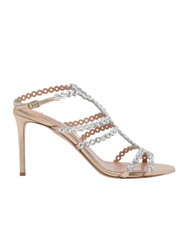 AQUAZZURA Embellished Strappy Sandals