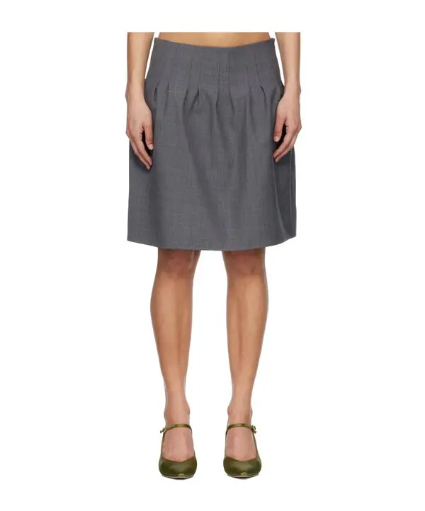 SHUSHU/TONG Low-waisted Pleated Mini Skirt