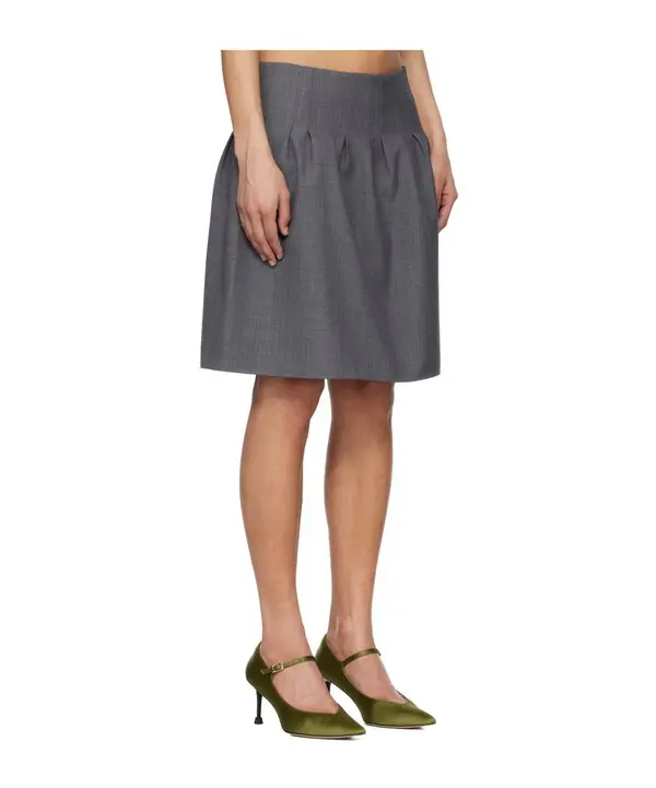 SHUSHU/TONG Low-waisted Pleated Mini Skirt