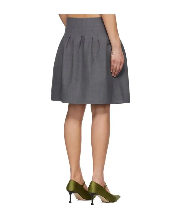 SHUSHU/TONG Low-waisted Pleated Mini Skirt