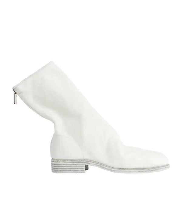 Guidi Zip-up Boots - White