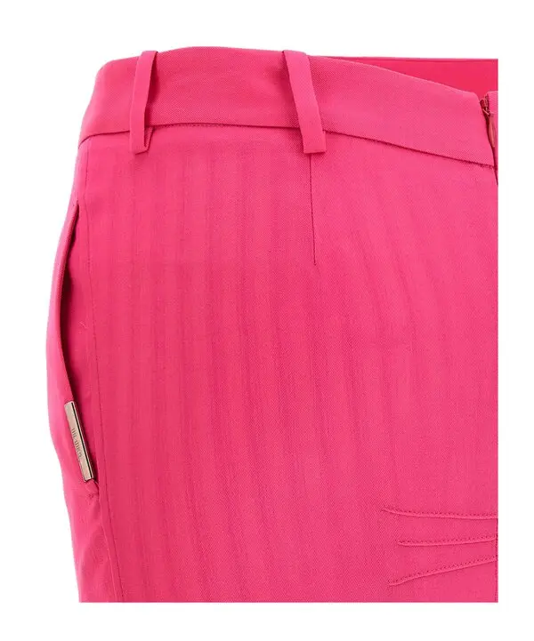 Attico Belt Loop Midi Skirt