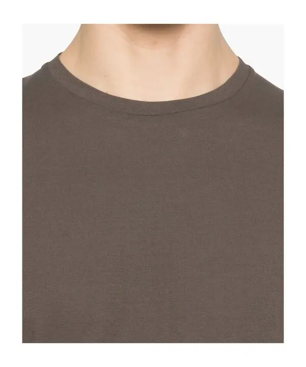 Herno Short Sleeve Crewneck T-shirt - Brown