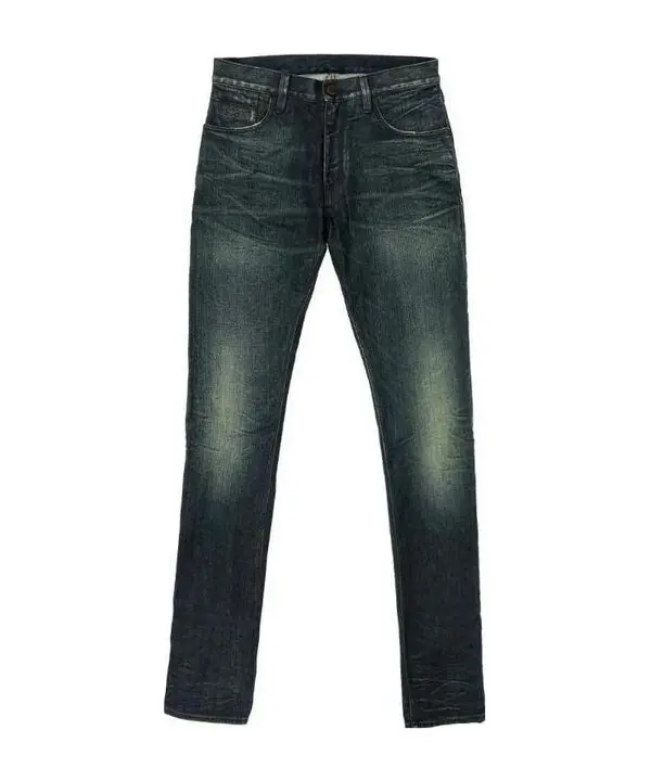 Emporio Armani Straight Leg Logo Jeans - Green