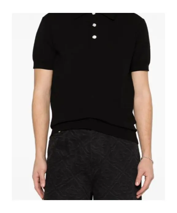 Casablanca Buttoned Knit Polo Shirt