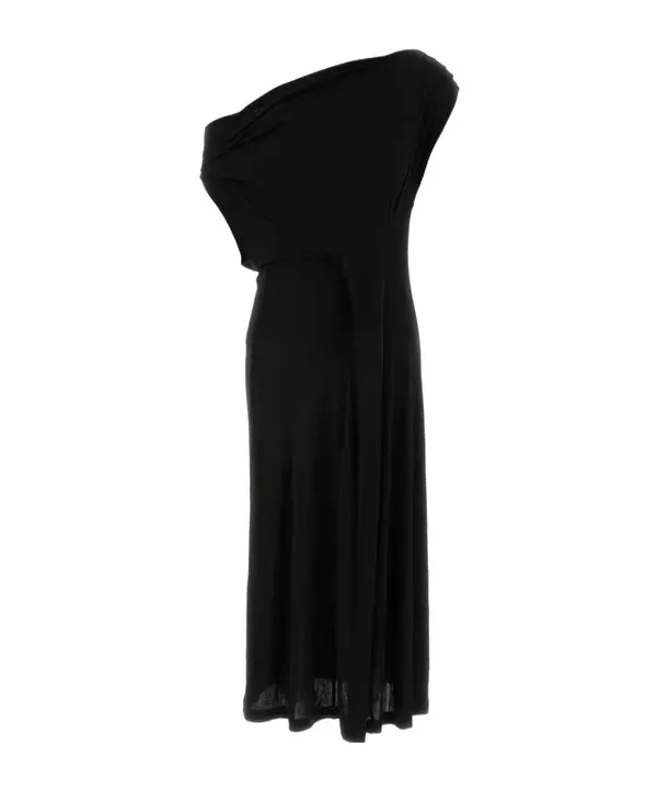 Co Draped One-shoulder Jersey Dress - Black
