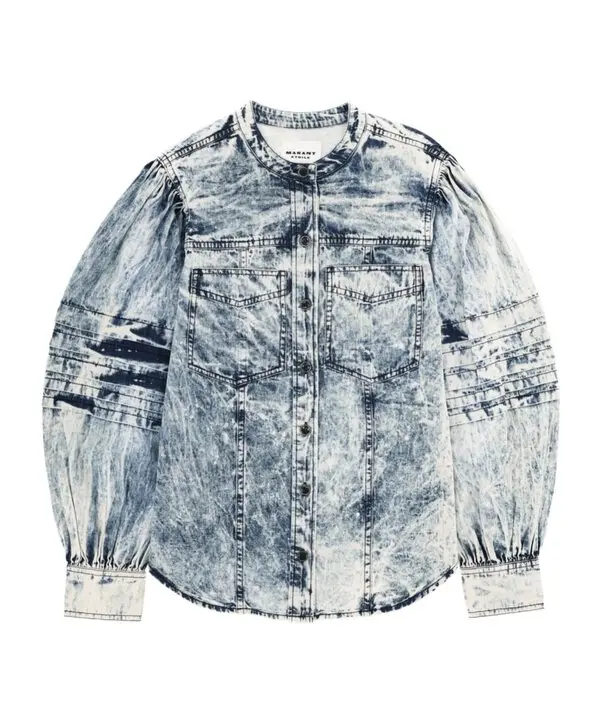 Isabel Marant Étoile Puff Sleeve Denim Shirt