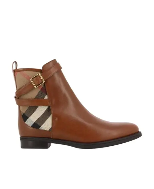 Burberry Logo Short Boots - Brown