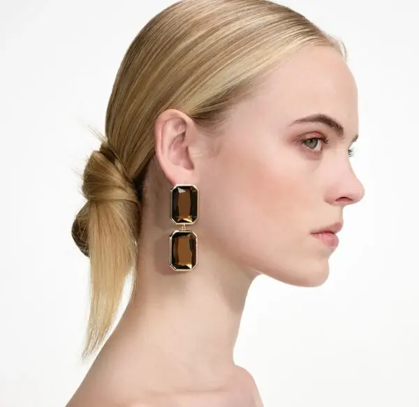 SELF-PORTRAIT Tiered Crystal Earrings