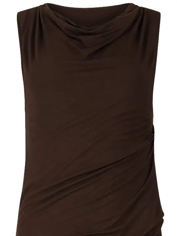 ENTIRE STUDIOS Drape Sleeveless Maxi Dress - Black