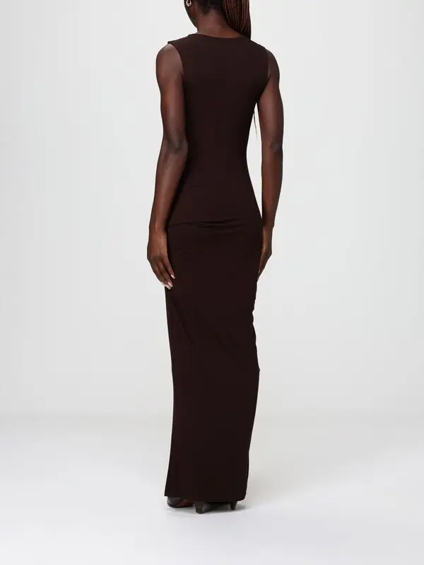 ENTIRE STUDIOS Drape Sleeveless Maxi Dress - Black