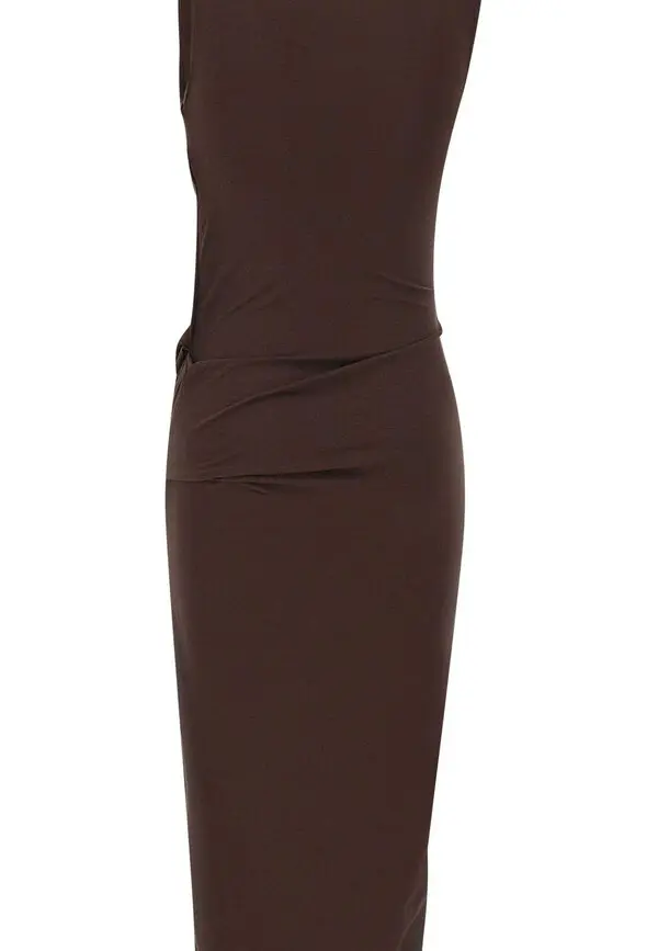ENTIRE STUDIOS Drape Sleeveless Maxi Dress - Black
