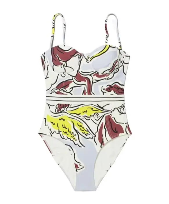 Tory Burch Printed One-piece Swimsuit - Lilac Cherubs